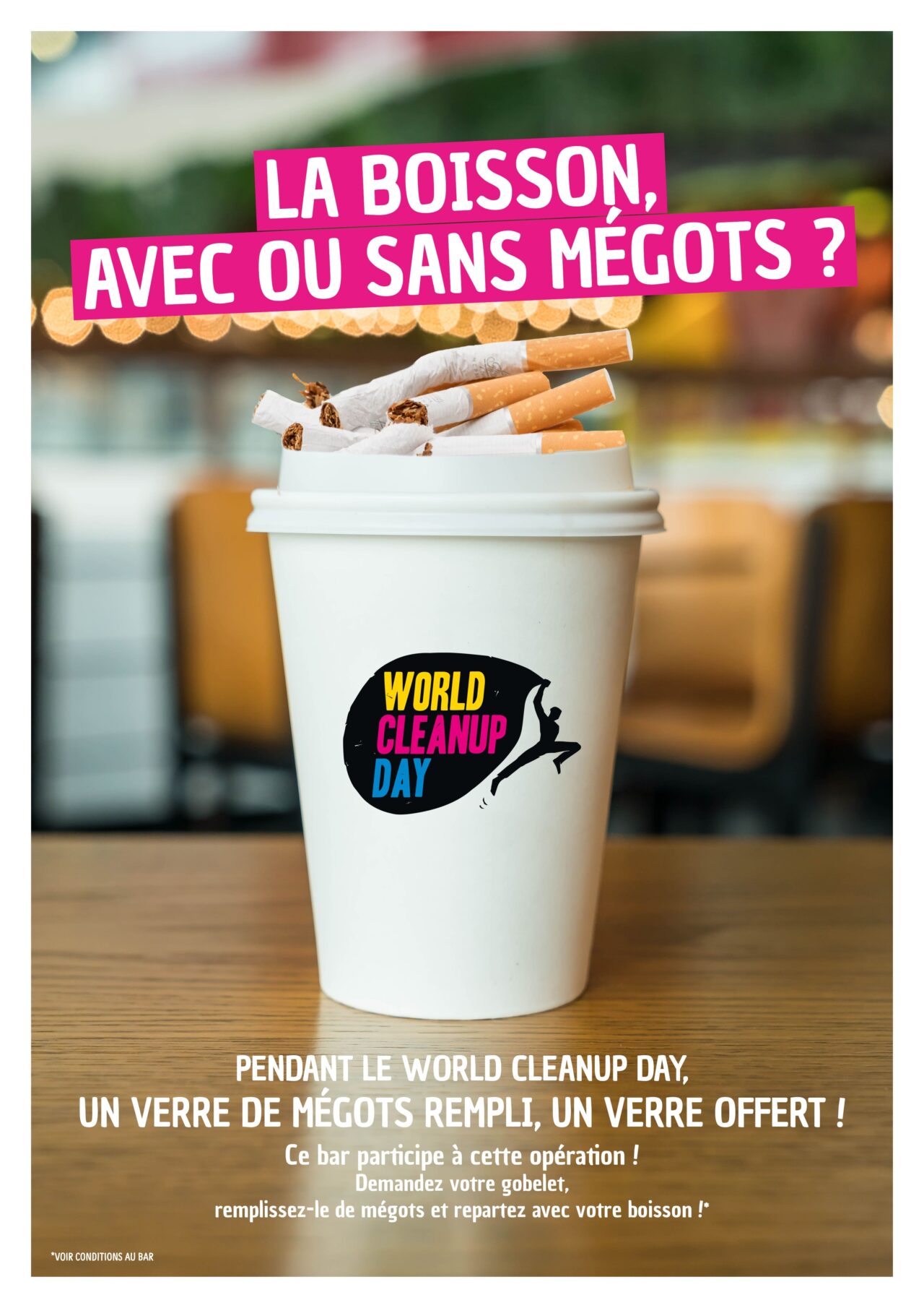 Les mégots - World Cleanup Day - France